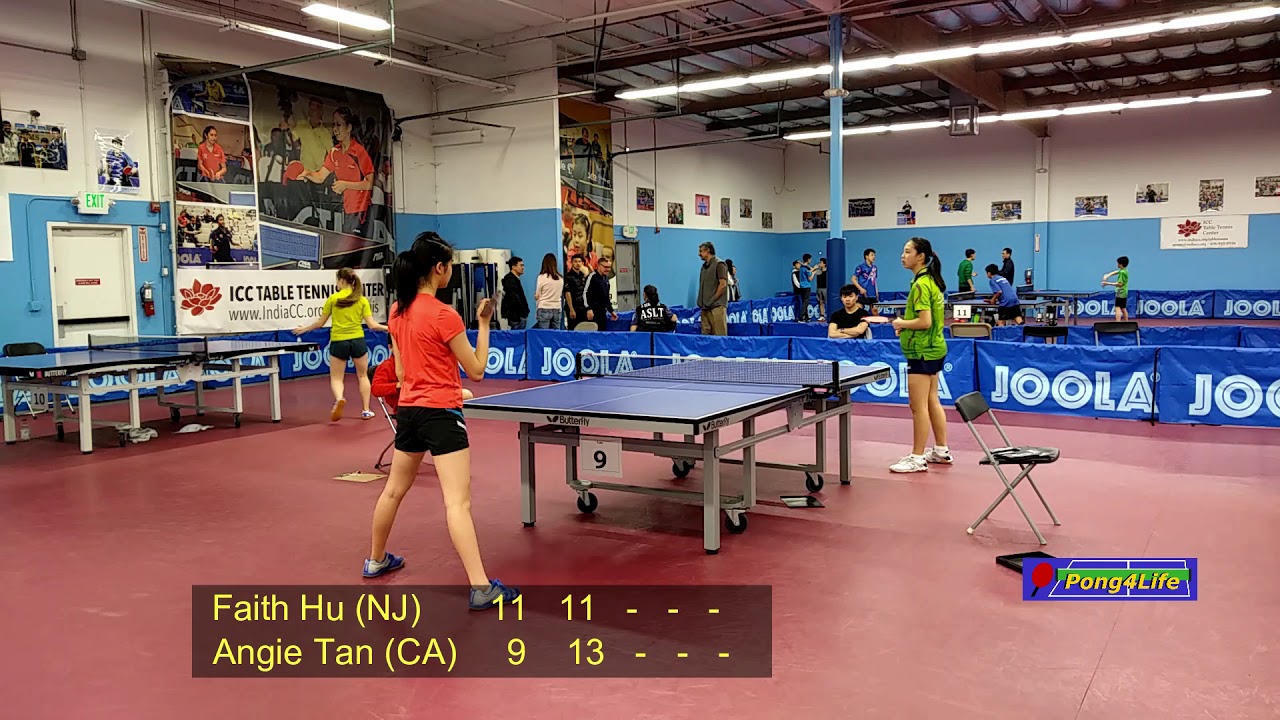 Angie Tan (2375) vs Faith Hu (2165, NJ) at 2019 National Ranking ...