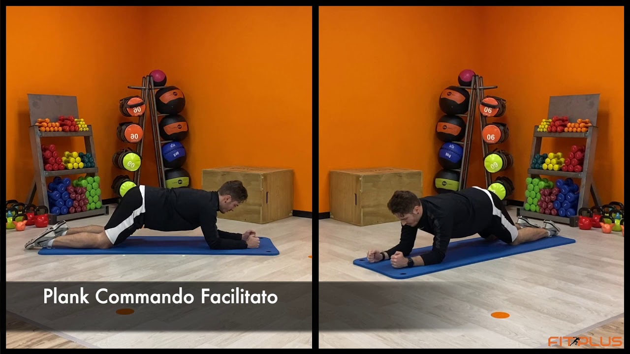 Plank Commando Facilitato - YouTube