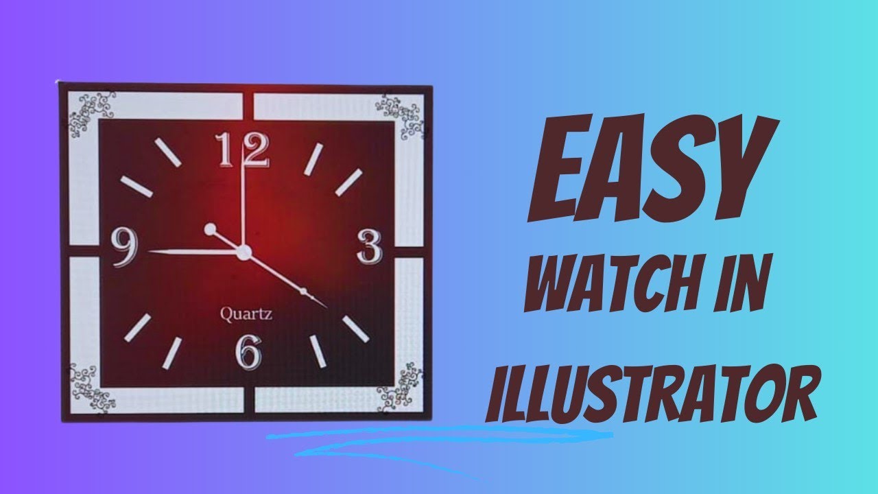 how to draw a watch in illustrator/adobe illustrator for beginners ...
