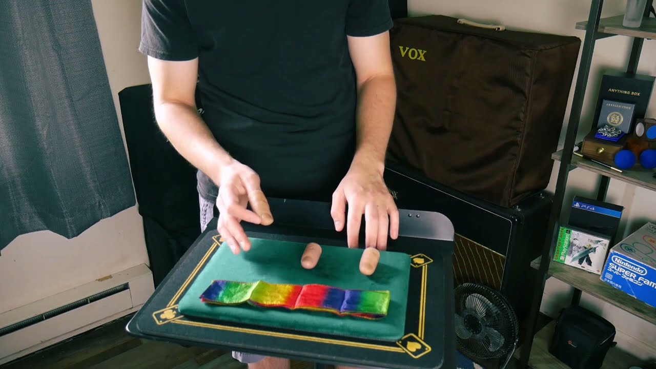 silk vanish and appearance TUTORIAL - thumb tip MAGIC TRICK - MAGICIANS ONLY! - YouTube