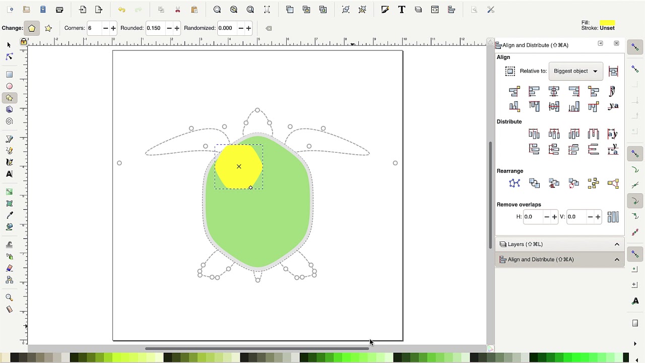 Design Original Vector Art in Inkscape: 5.1 Create First Shell Scale ...