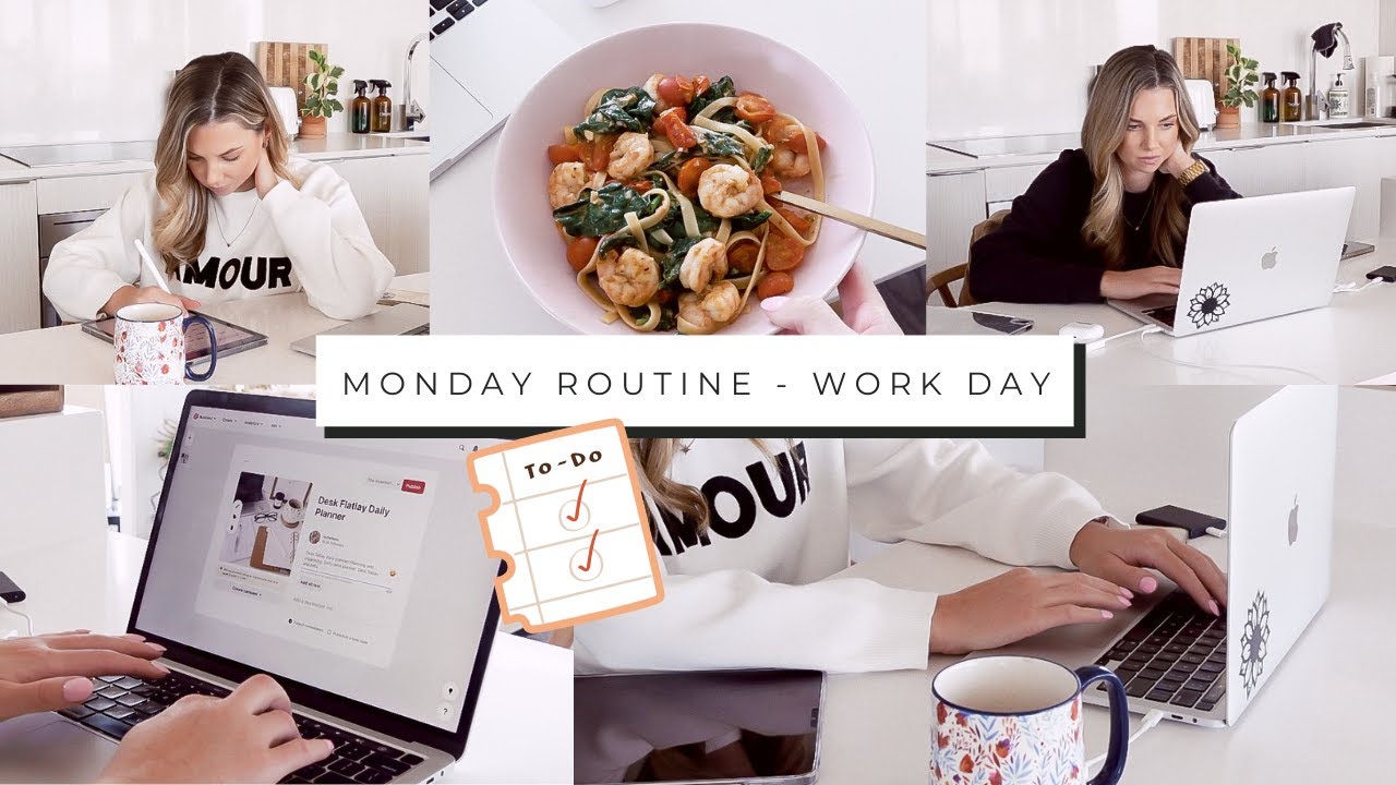 Monday Routine! Real work day, productive, admin, planninng my week ...