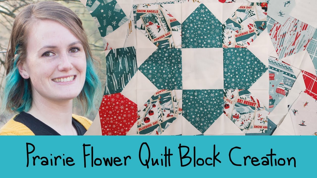 Quiltmas 2024 - Prairie Flower Quilt Block Creation - YouTube