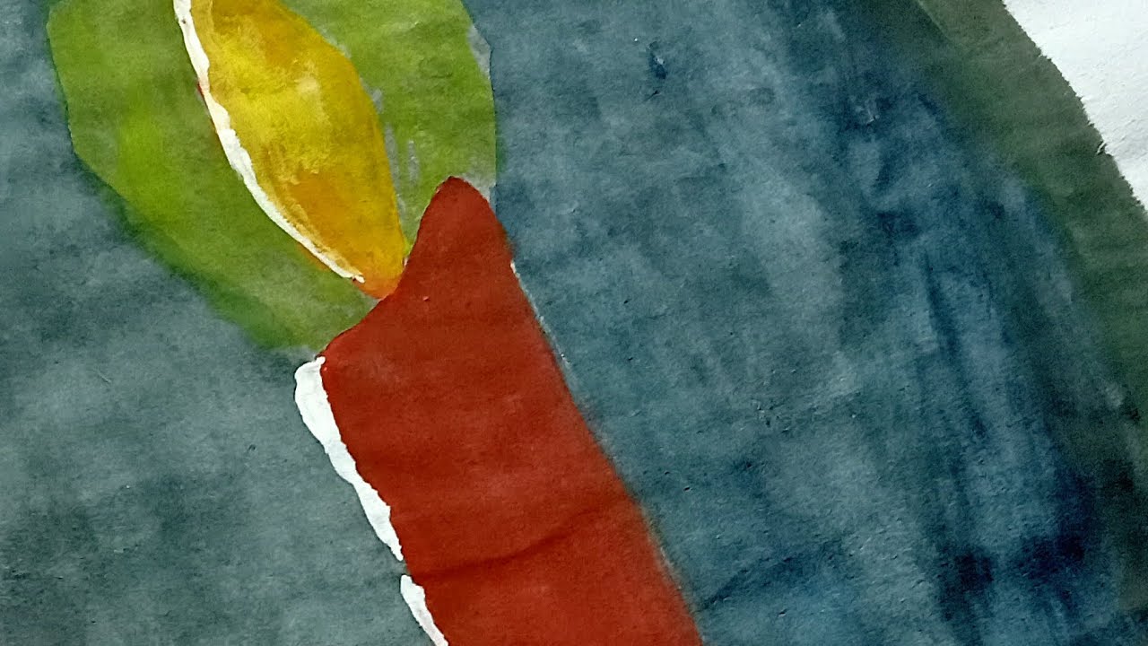 Watercolor candle part 1 painting - YouTube