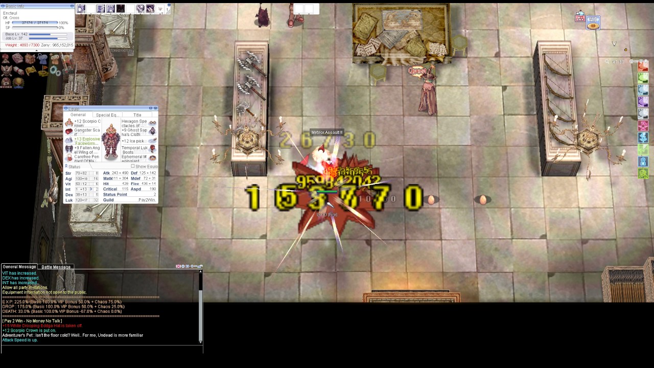 LORD KNIGHT SEYREN + MEGINGJARD dd crit GX on izlude eggs [iRO Renewal ...