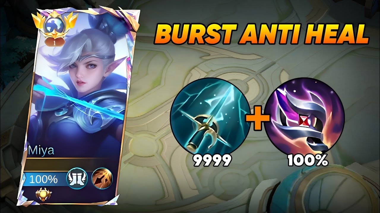 GLOBAL MIYA NEW BURST DAMAGE BUILD CAN 1 HIT EVERYONE!💀(100% BROKEN ...