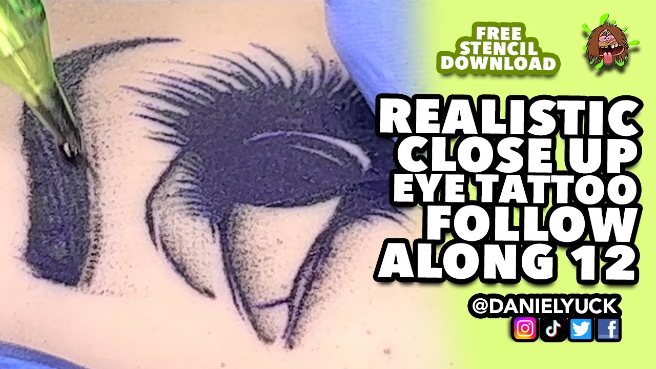 Realistic Eye Follow Along Episode 12 (FREE Stencil Included) - YouTube