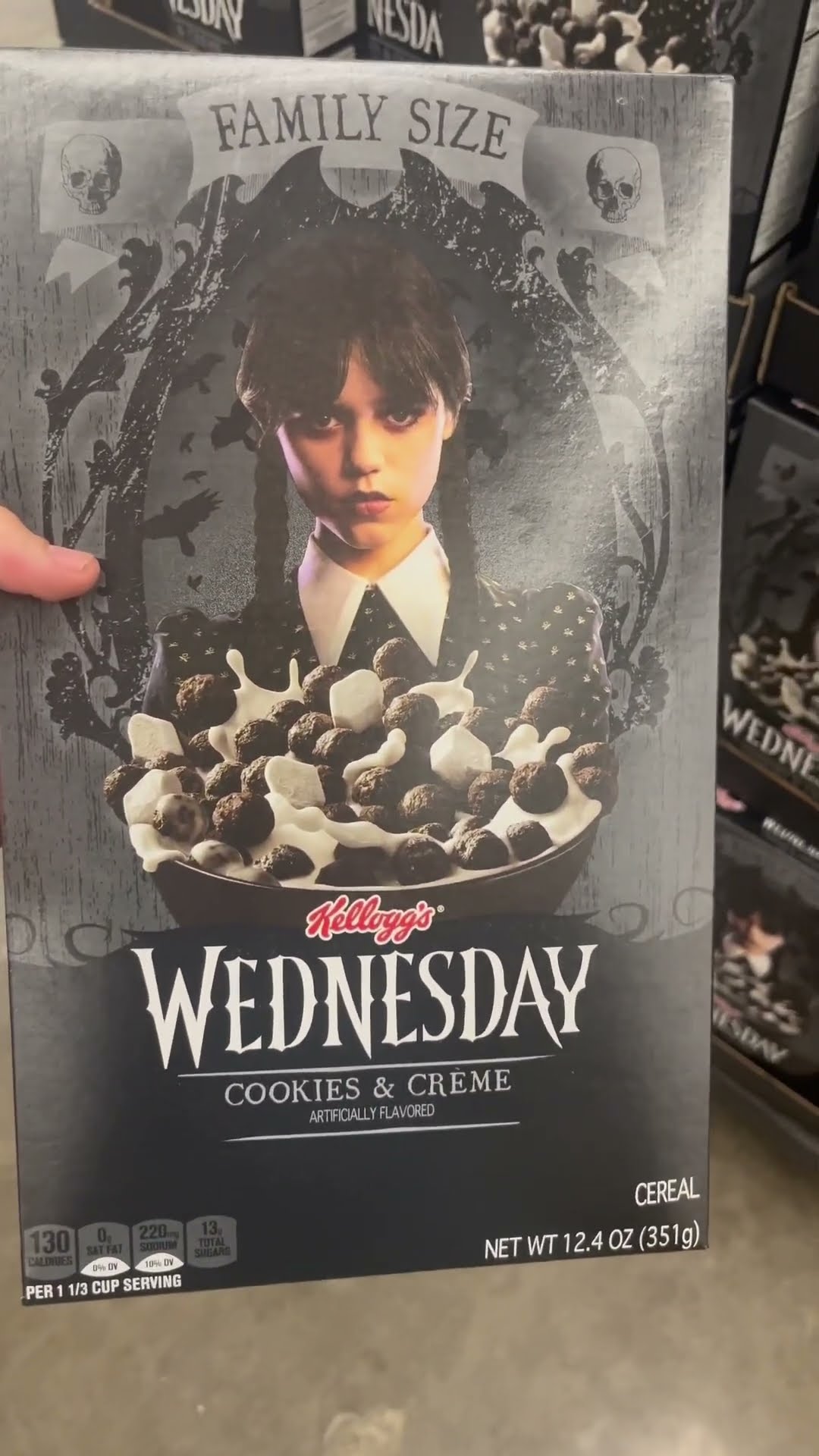 #wednesday the tv series cereal at #walmart - YouTube