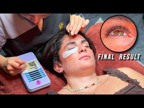 ASMR: I tried my first Eyelashes Extension, Natural effect and Face Massage