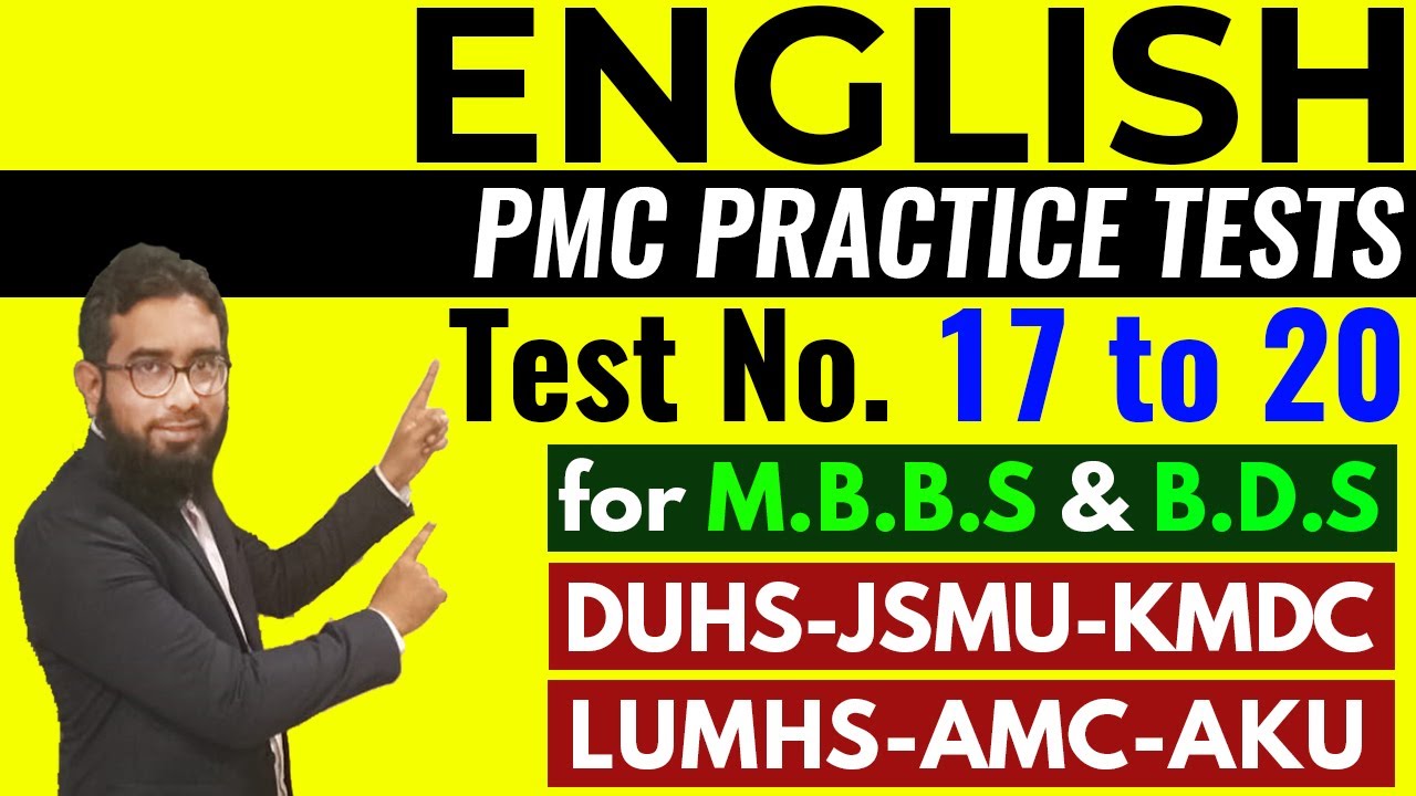 [MDCAT-ENGLISH] PMC Practice Test 17 to 20 - YouTube