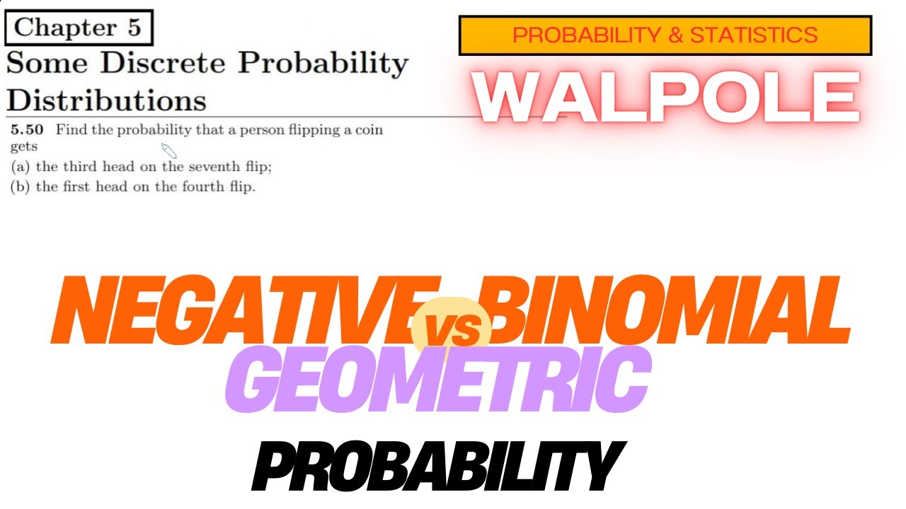 5.50: Negative Binomial VS Geometric Prob | Exercise Solution of ...