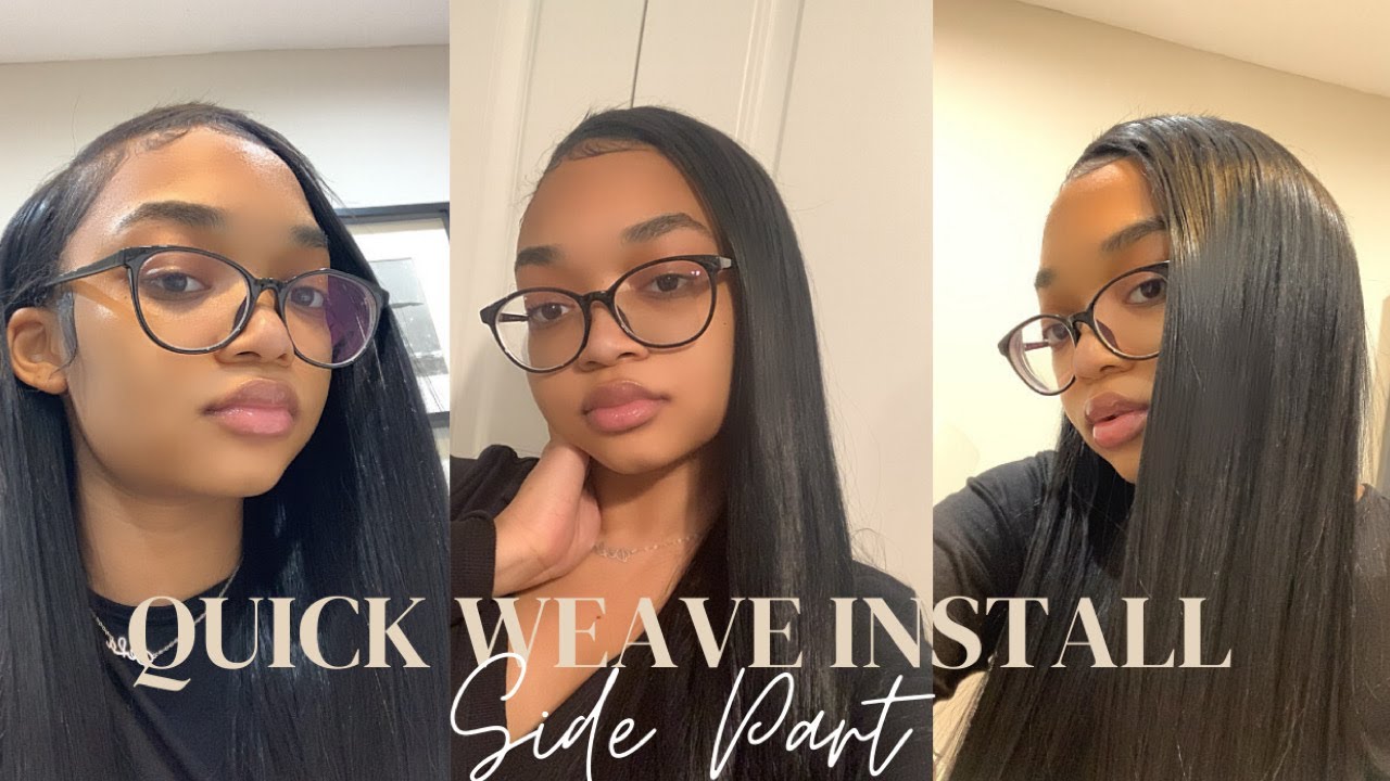 Quick Weave Install *first try on myself* | De'La Strader - YouTube