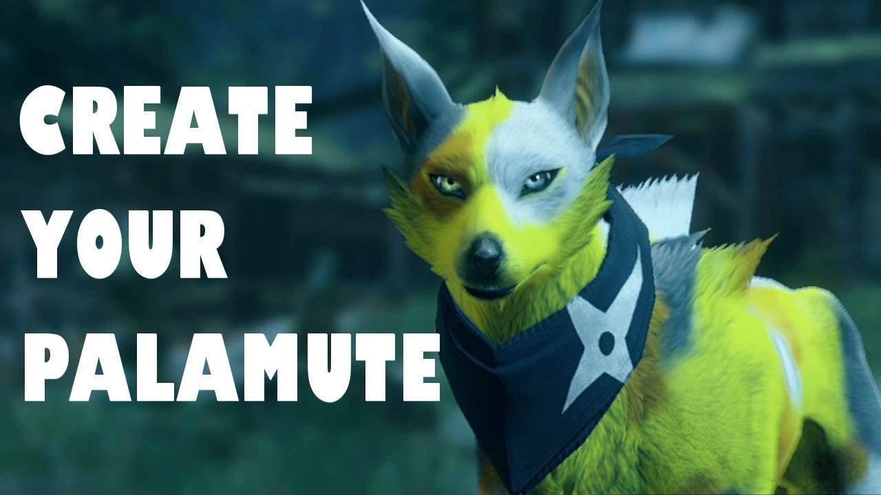 PALAMUTE CHARACTER CREATION CUSTOMIZATION - Monster Hunter Rise - YouTube