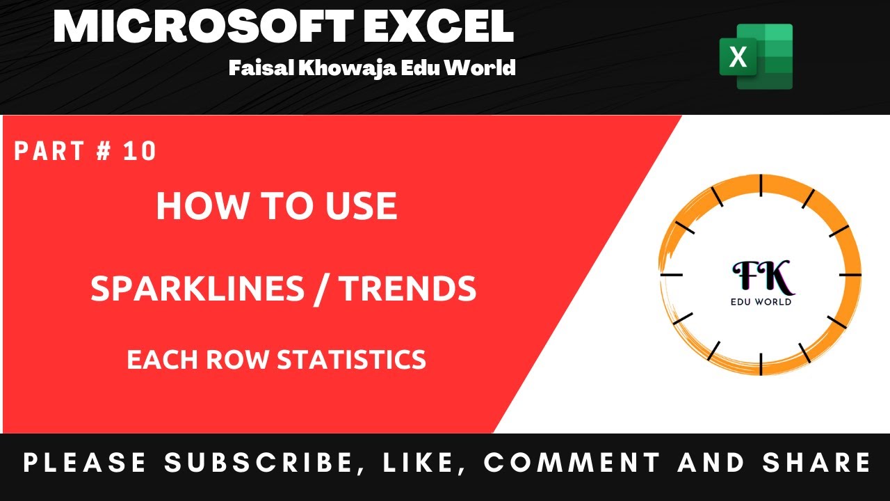 How to use Spark Lines in Excel - Lines - Columns - Win or Loss - Each ...