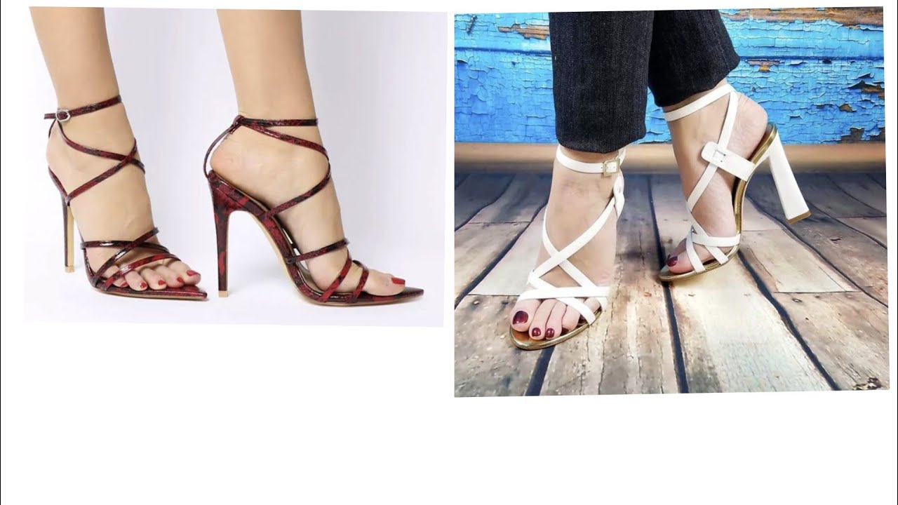 Simple and amazing collection of party wear open toe high heel for ...