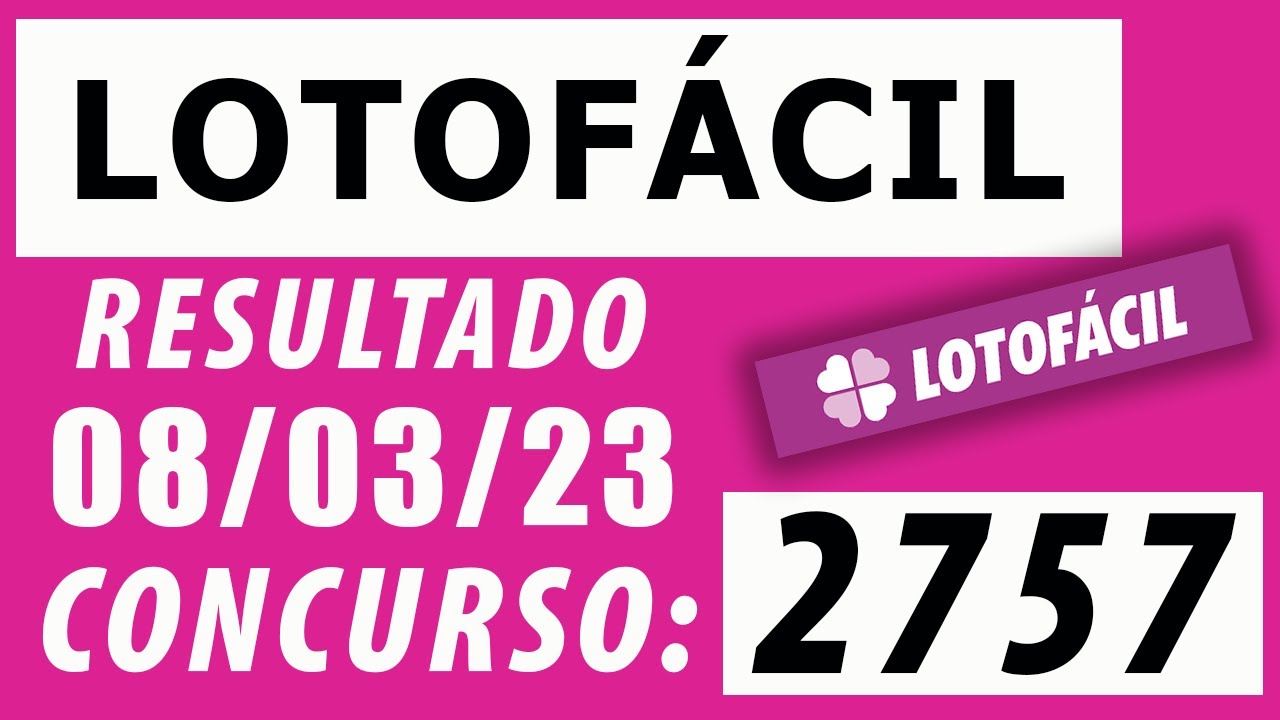 Resultado Lotofácil concurso 2757 - YouTube