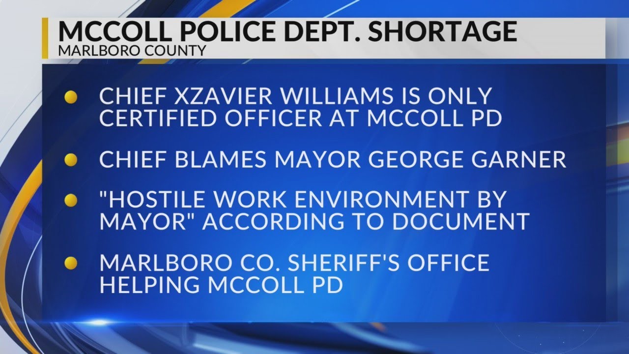 McColl police chief is now only certified officer in department; blames ...