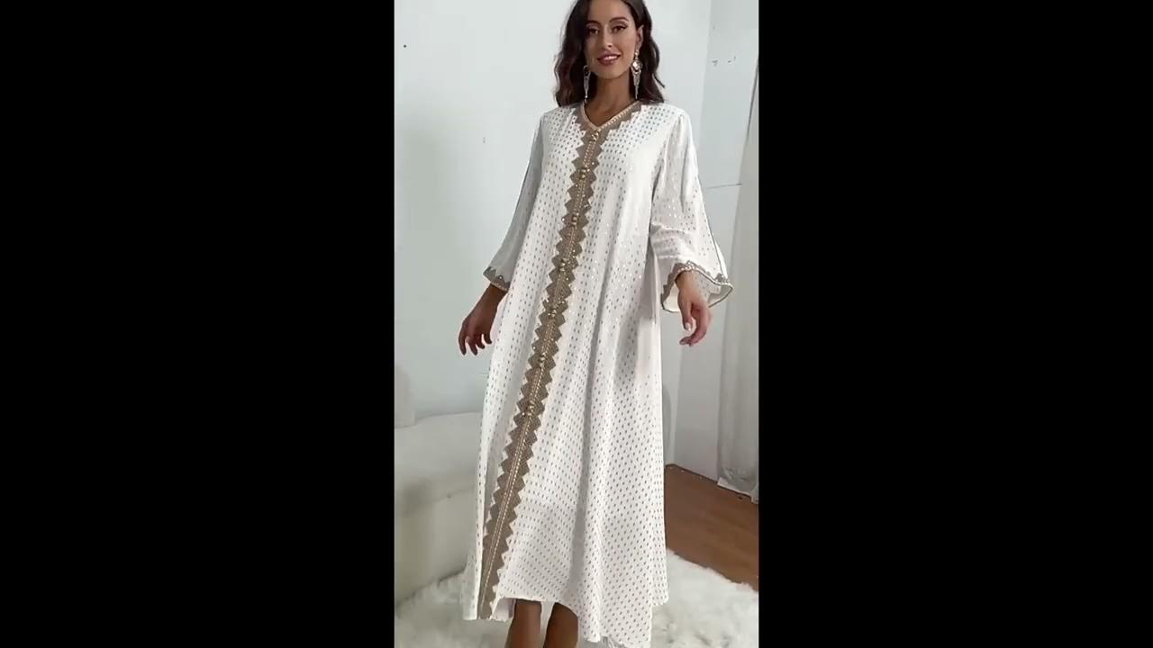 Robe Caftan Blanc | Mode Caftan - YouTube