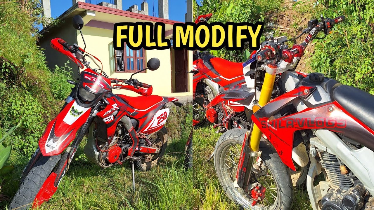Finally duitai bike modify gariyo | Modify Dirt Bike | Cx 250 r - YouTube