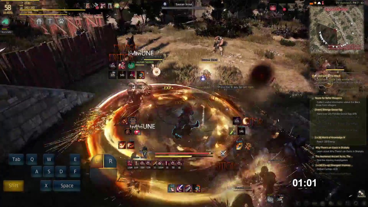 Black Desert Online: Sausans Ninja vs Musa Clear speed comparison - YouTube