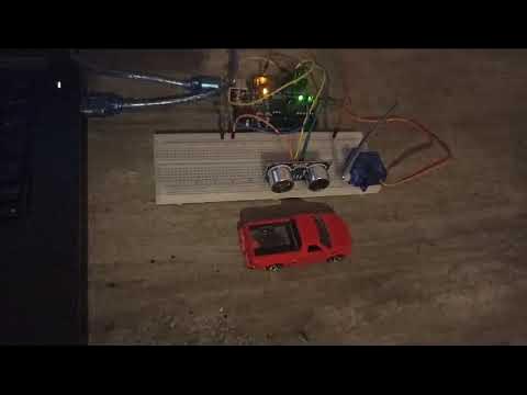 pluma de estacionamiento con Arduino y sensor de proximidad - YouTube