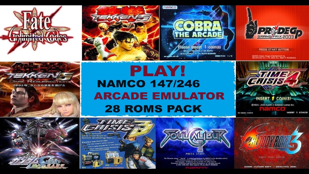 Play! namco 147/246 Arcade Emulator Mostly 4K Install with 28 Roms ...