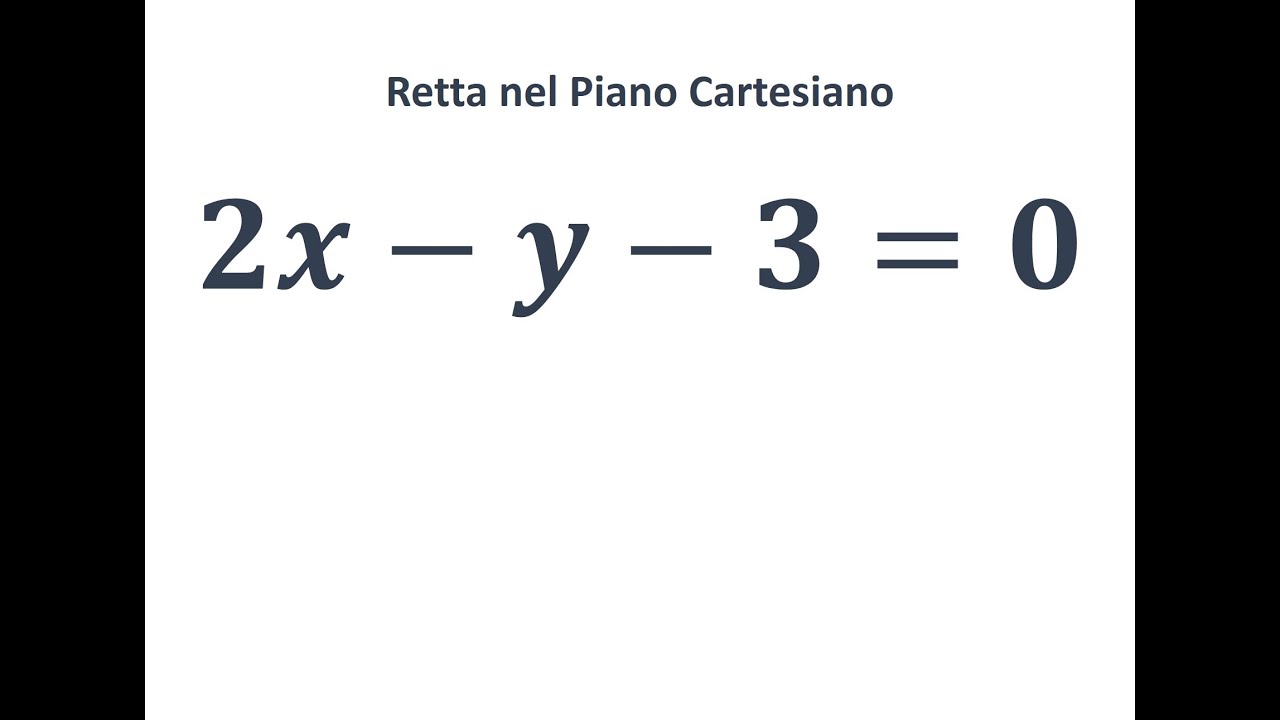 La Retta nel Piano Cartesiano (esempio 2) - YouTube