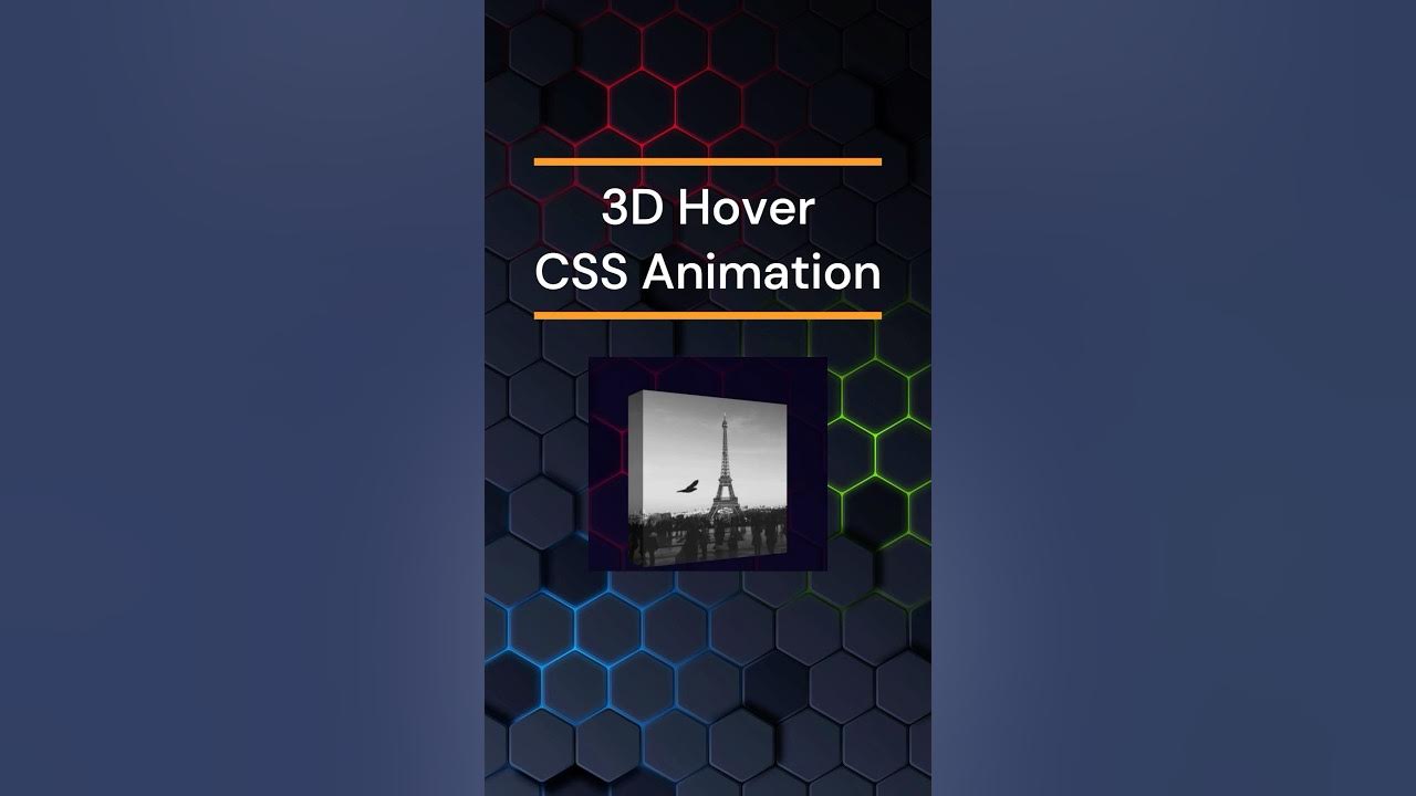 Css Daily Dose 3d Hover Css Animation Coding Webdev