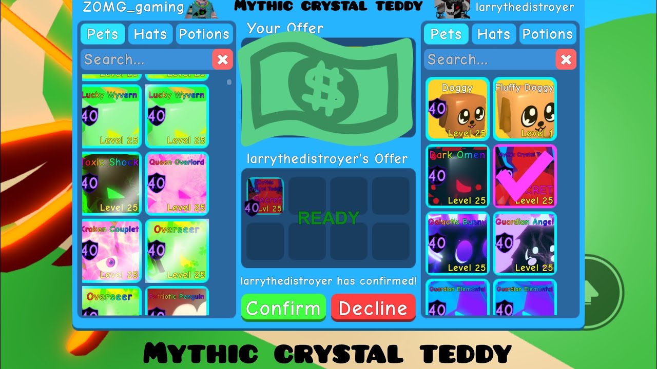 Showcasing the new MYTHIC CRYSTAL TEDDY!!! | Bubble gum simulator - YouTube