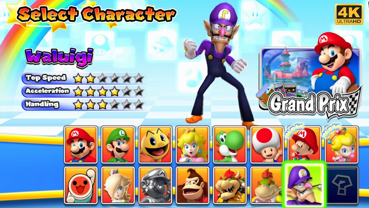 Mario Kart Arcade GP DX | MARIO CUP 100cc Player Waluigi | Arcade Game ...