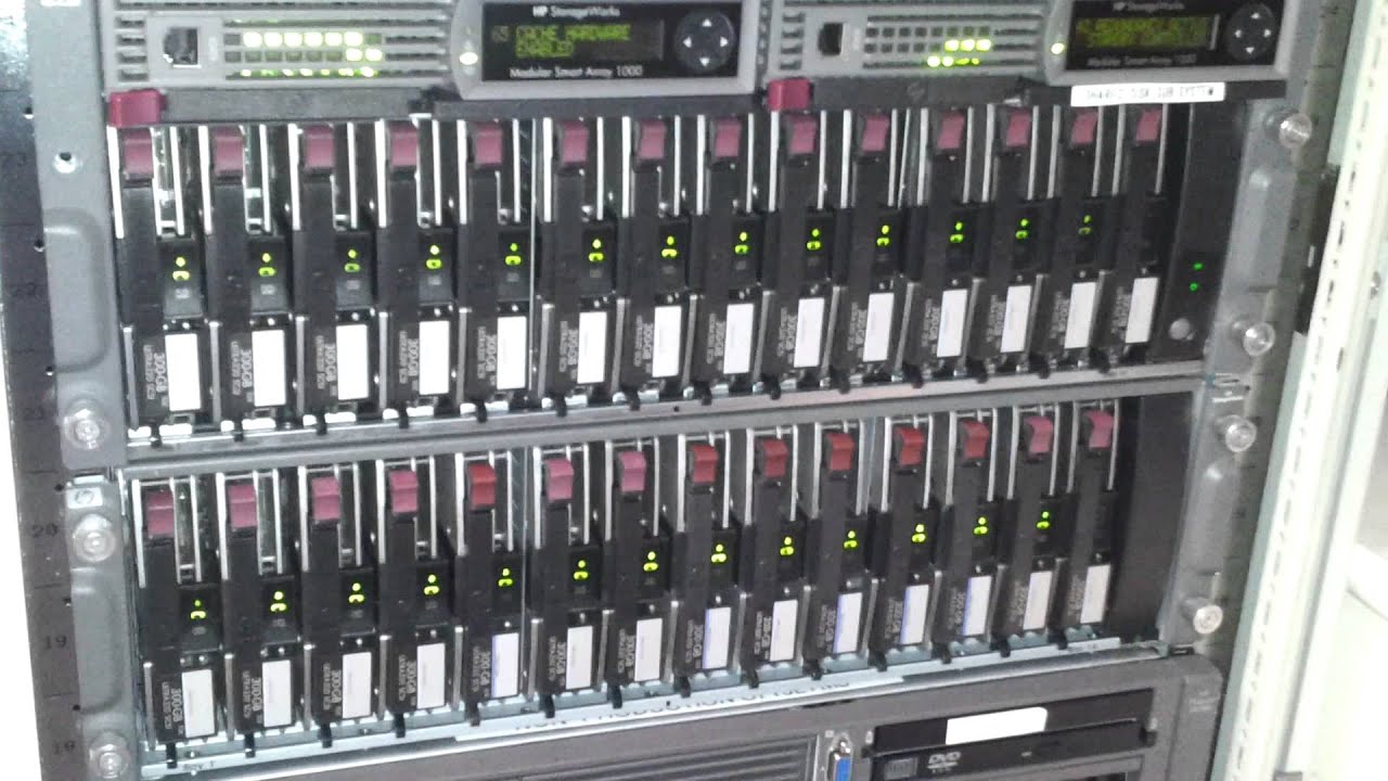 Flashing Lights - HP MSA old school array - YouTube