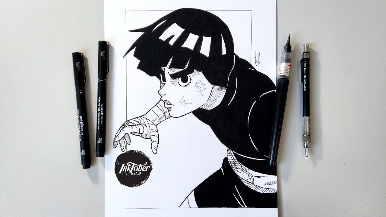 SPEED DRAWING - ROCK LEE - NARUTO - YouTube