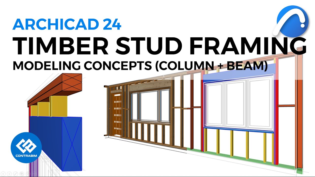 How to Model Timber Stud Framing in Archicad - YouTube