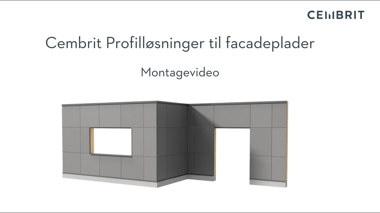 Montering af Cembrit profilløsninger til facadeplader - YouTube
