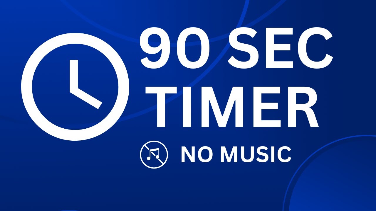 90 Seconds Timer Countdown | Timer 90 Seconds - No Music #ticktoktimer ...