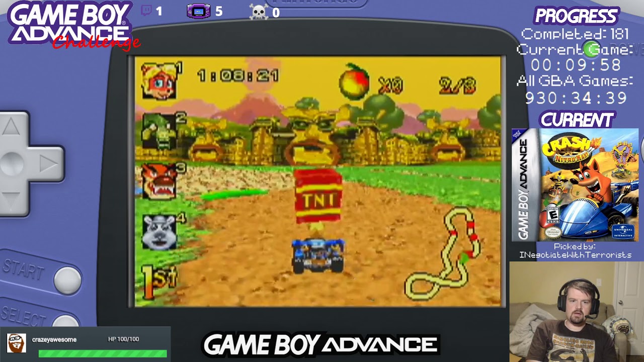 Crash Nitro Kart (GBA Challenge #184) (Let's Play) - YouTube