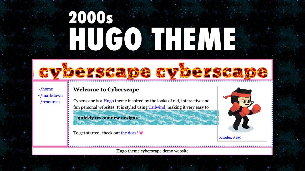 Fun 2000s Inspired Hugo Theme - YouTube