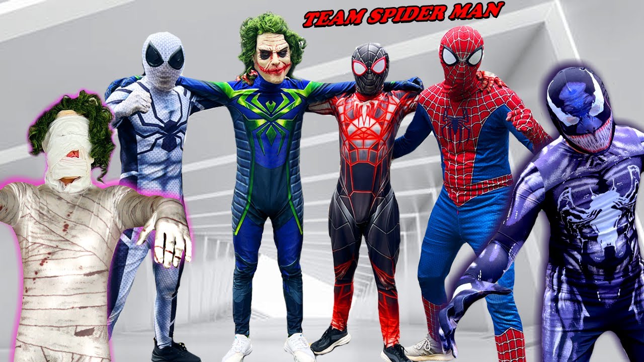 TEAM SPIDER MAN vs ALIEN BAD GUY TEAM | JOKER Becomes GOOD-HERO Super ...