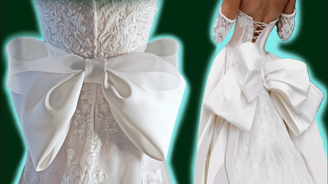 Giant BOW TUTORIAL | DIY Wedding Dress Big BOW - YouTube