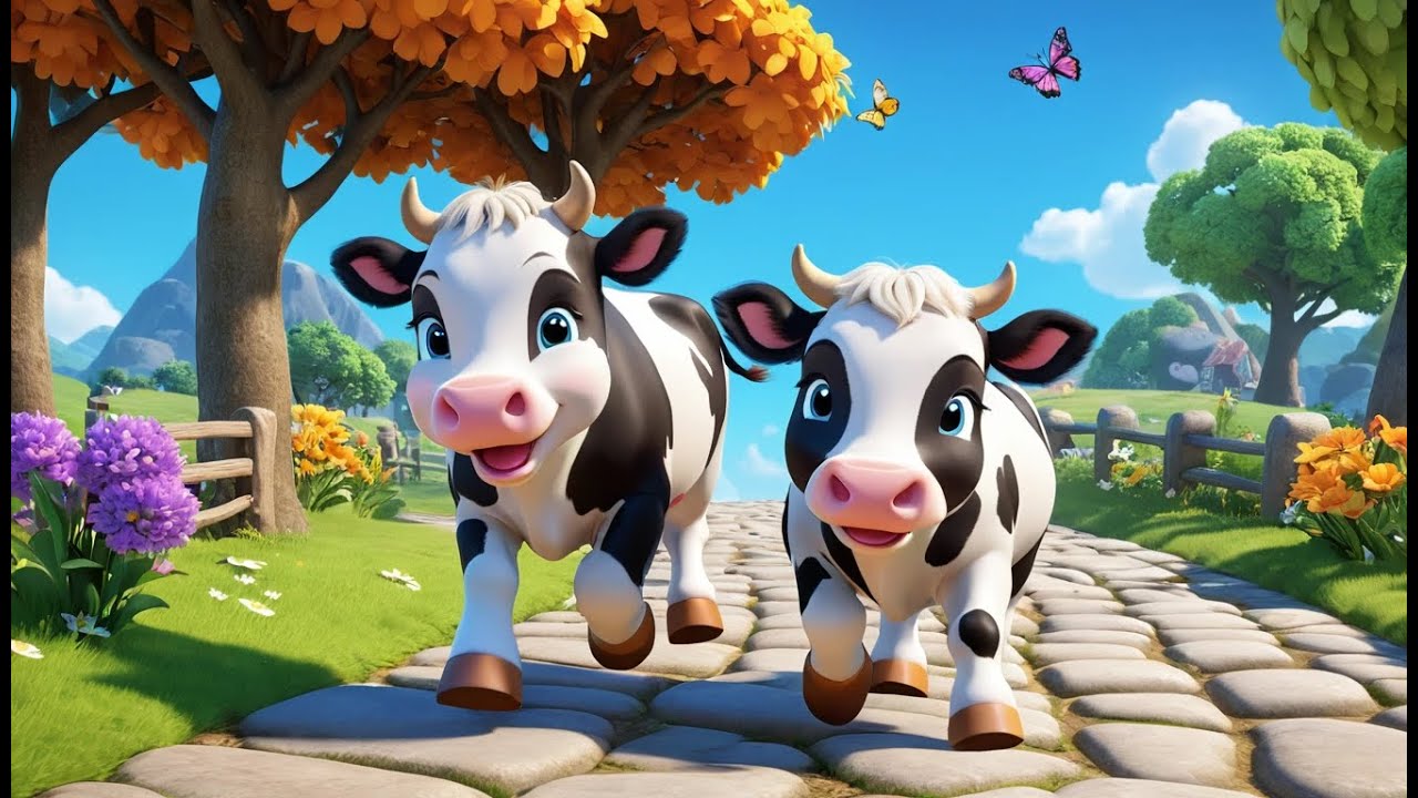 Baby Cow Goes Moo Moo Moo | Cute Farm Animal Song for Toddlers | Fun ...