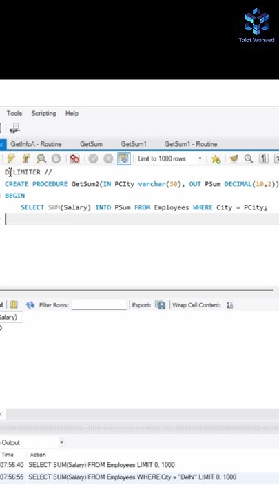 MySQL Procedure with IN OUT Parameter | IN OUT Parameter Example | Procedure #procédure # ...