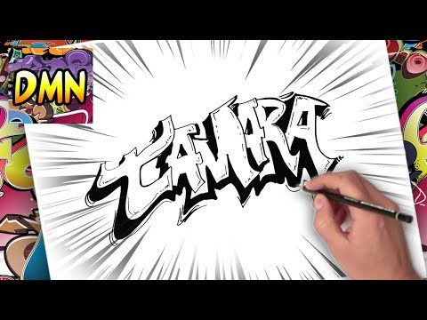 COMO DIBUJAR EL NOMBRE TAMARA | HOW TO DRAW THE NAME TAMARA - YouTube