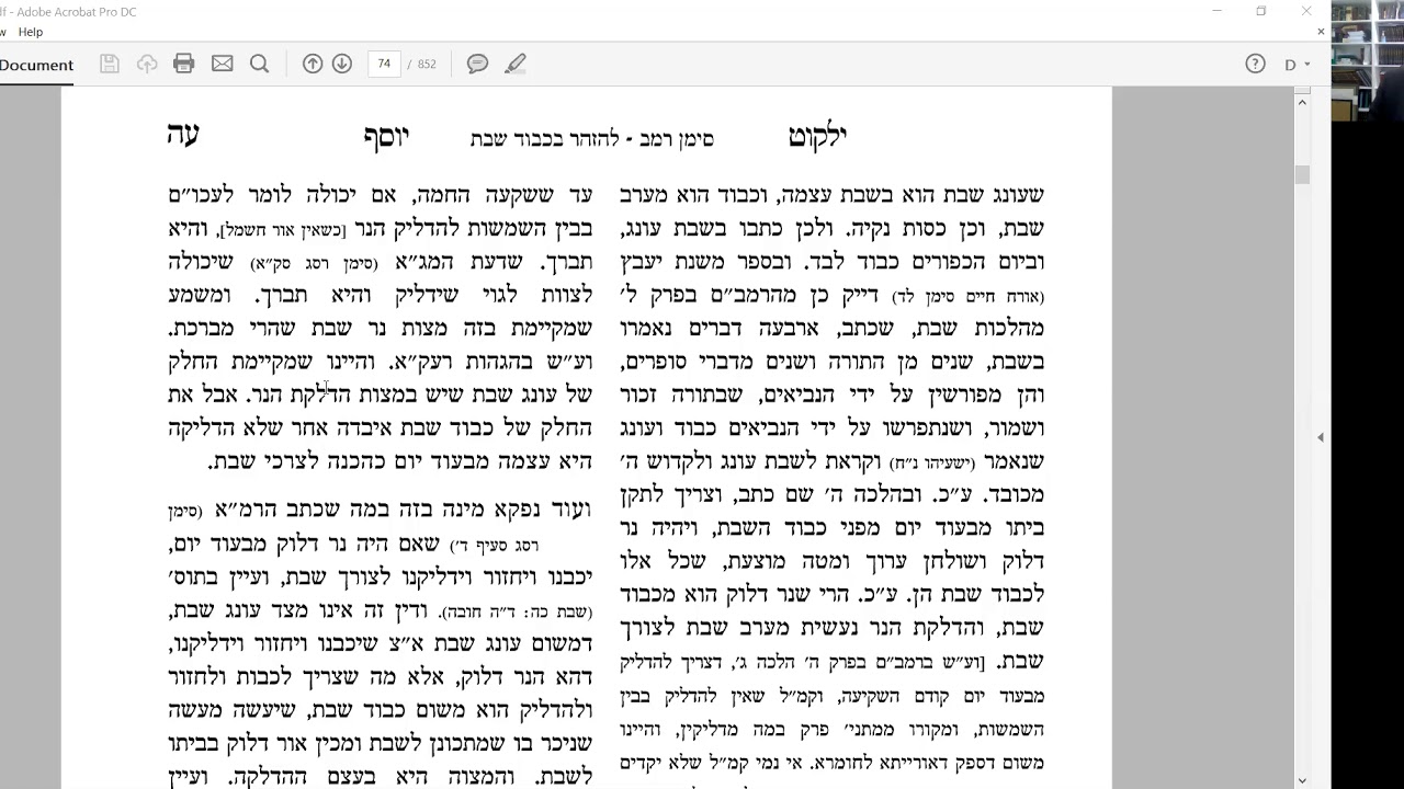 Yalkut Yosef Hilchot Shabbat Siman 242 Halacha 24, 25 - YouTube