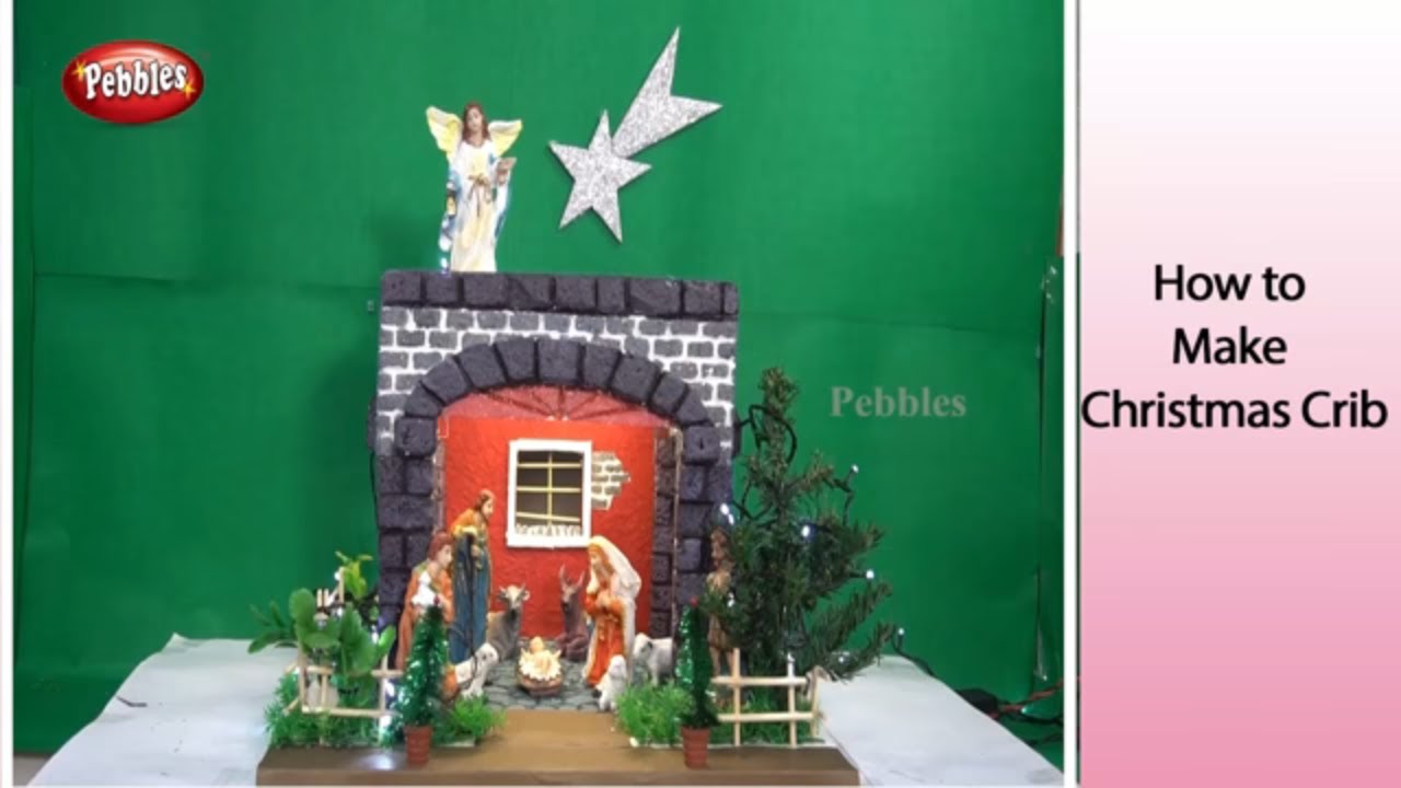 How to Make Easy Christmas Crib - 2 | Miniature Christmas nativity ...