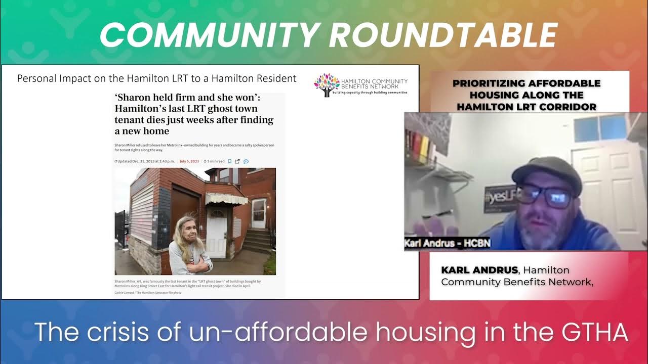 Housing Along The Hamilton LRT Corridor | Roundtable on The Crisis of Un-affordable Housing ...