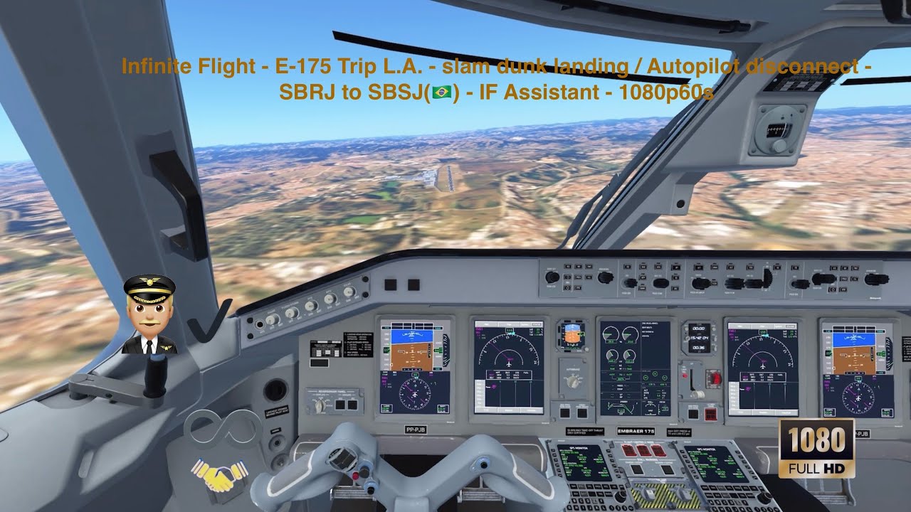 Infinite Flight - E-175 Trip - landing in SBSJ(🇧🇷) -IFA - AP - 1080p60s ...