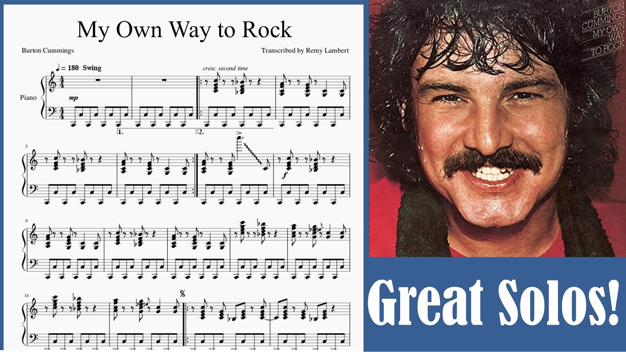 My Own Way to Rock by Burton Cummings - Piano Transcription including ...