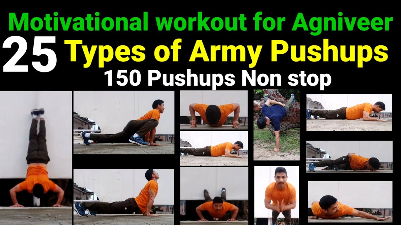 Motivational workout | Army Lover | Different types of Pushups | - YouTube