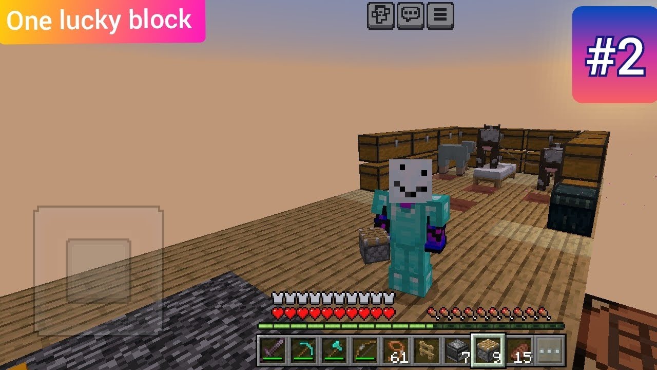 Minecraft one lucky block survival episode 2 ️ - YouTube