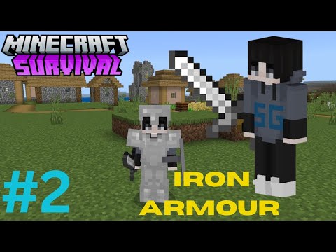 CRAFTING IRON ARMOUR IN MINECRAFT PE GAMEPLAY #2 - YouTube